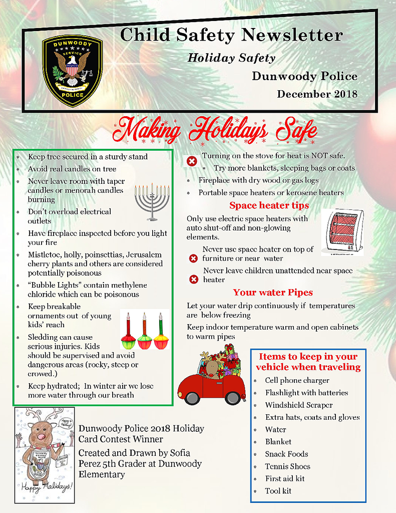 December 2018 Child Safety Newsletter From The Dunwoody Police The december-2018-child-safety-newsletter-from-the-dunwoody-police-the